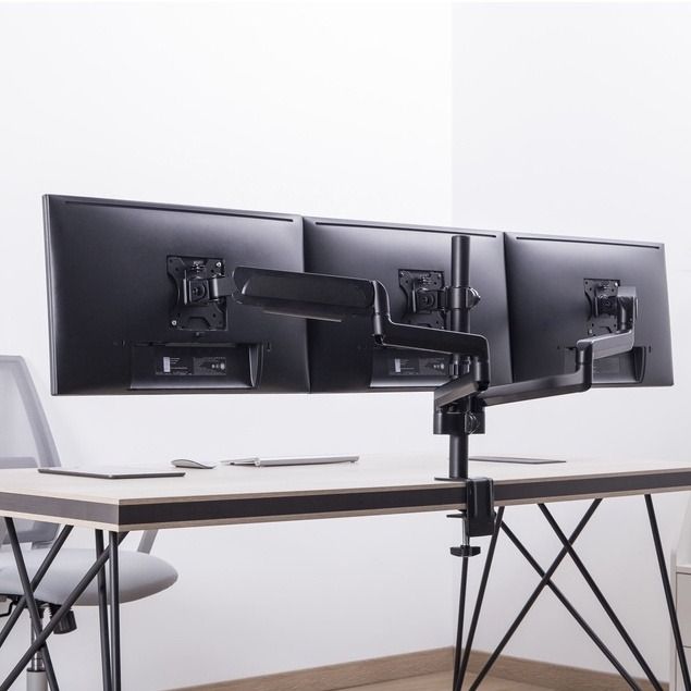 [FREE DELIVERY] Aero Triple Monitor Mount, 3-in-1 Adjustable Gas Spring ...