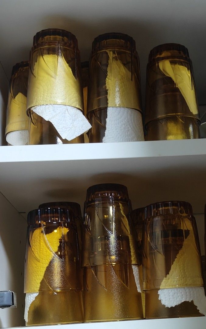 Glass cups without handle, Furniture & Home Living, Kitchenware ...