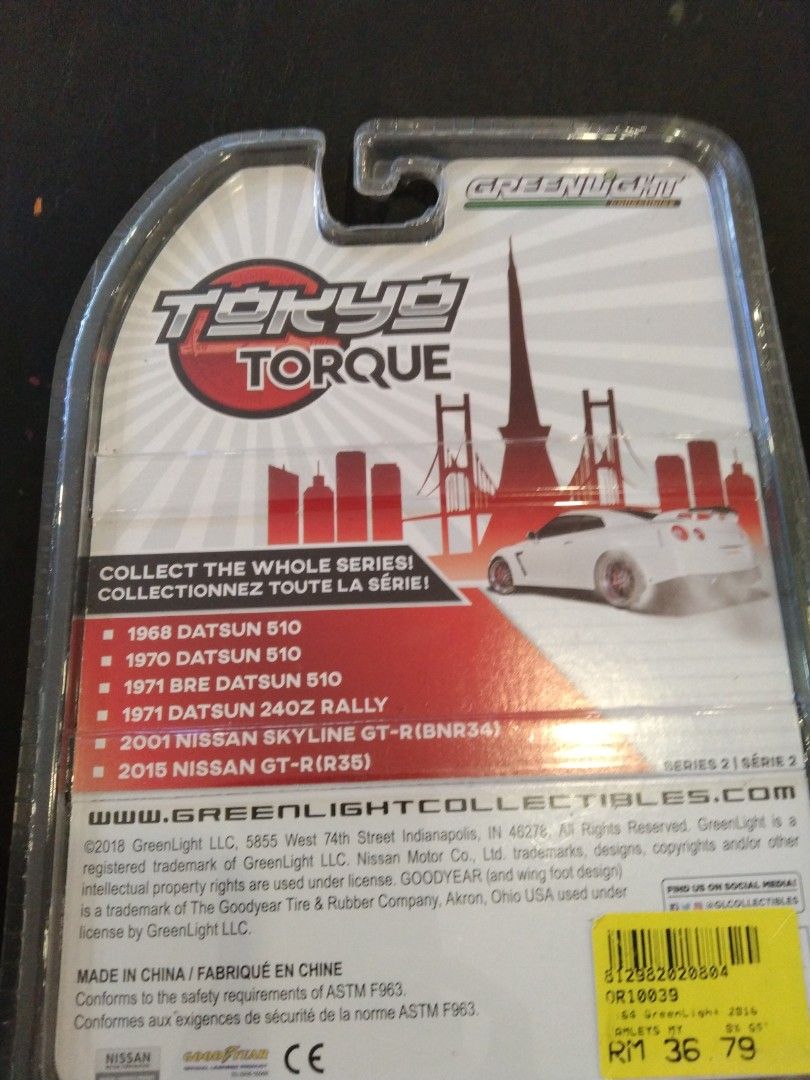 Greenlight Tokyo Torque Series 2 2015 Nissan GT-R(R35), Hobbies & Toys, Toys & Games on Carousell