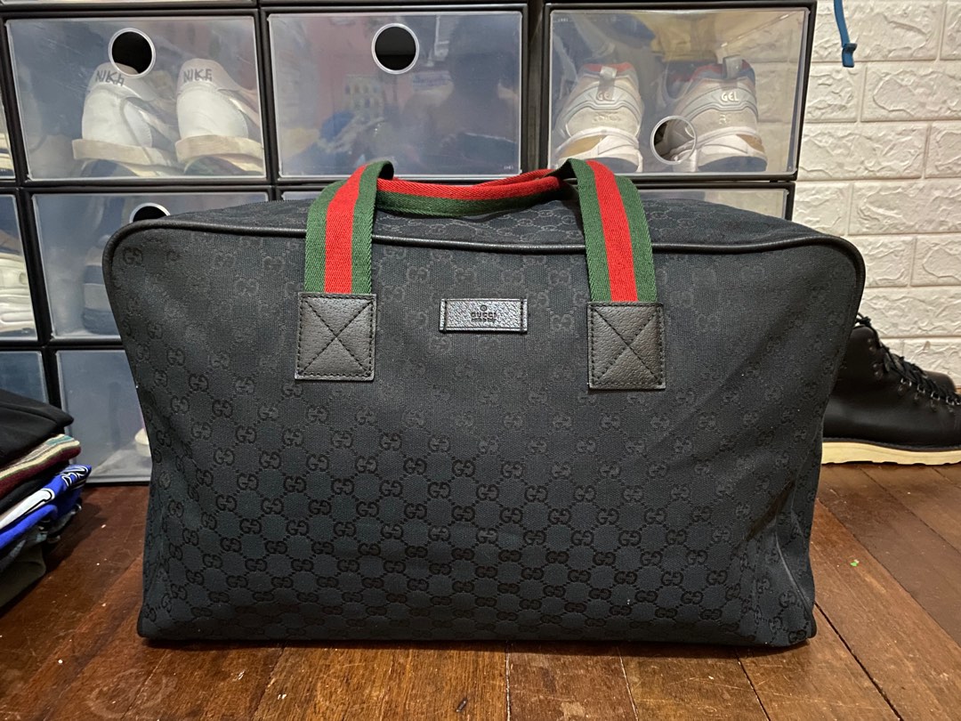 Gucci GG monogram cherry line duffle bag, Women's Fashion, Bags ...