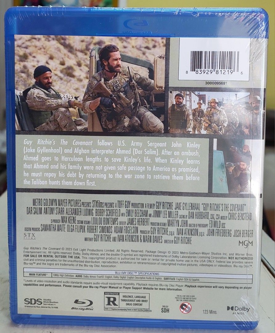 Guy's Ritchie The Covenant [ Blu-Ray ], Hobbies & Toys, Music & Media ...