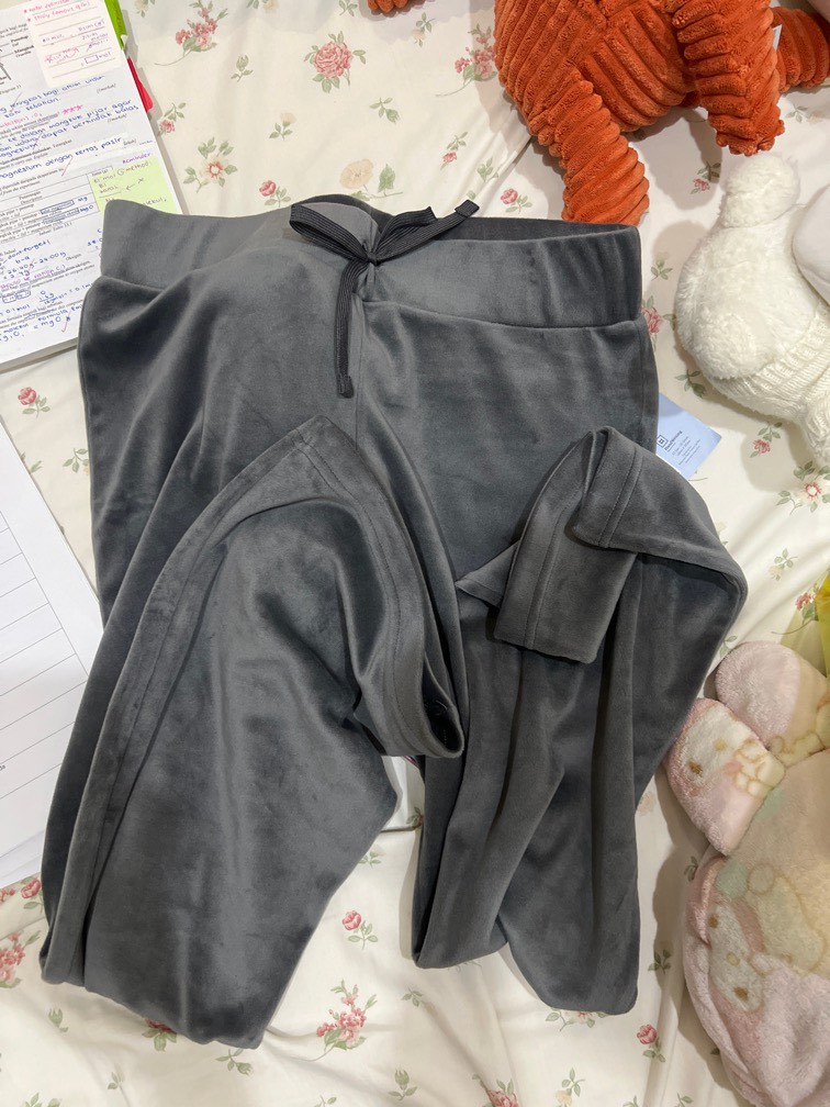 y2k juicy couture inspired bootcut flare velvet pants goth emo grunge ...