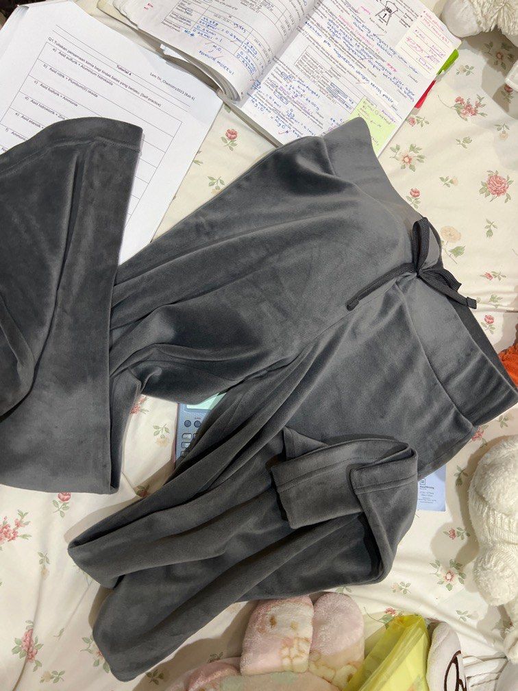 y2k juicy couture inspired bootcut flare velvet pants goth emo grunge ...