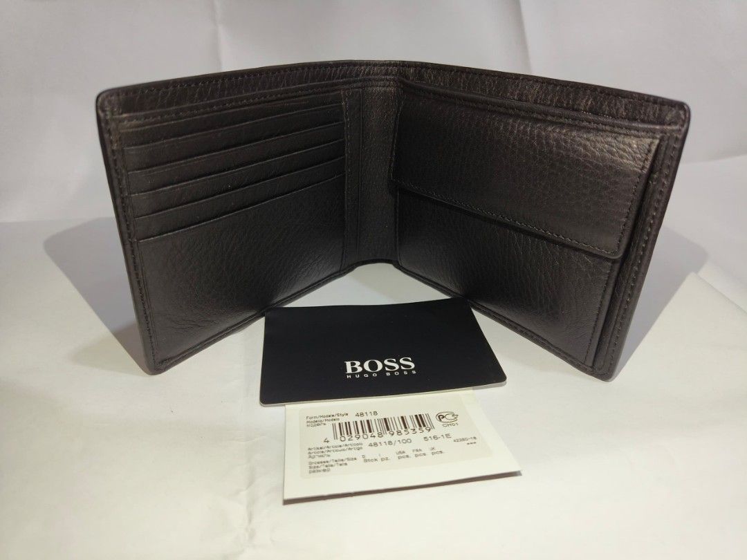 HUGO BOSS MEN'S LEATHER WALLET, Men's Fashion, Watches & Accessories ...