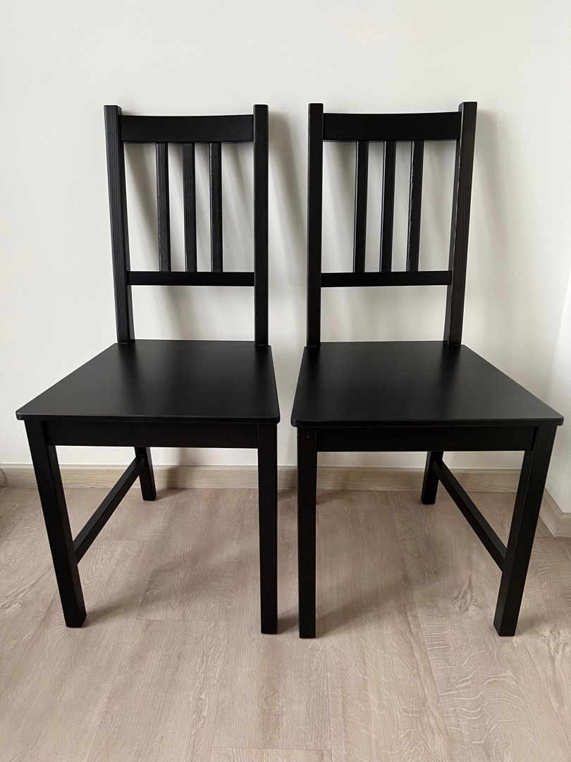 Ikea Stefan Chair, Brown-Black Color, Furniture & Home Living ...