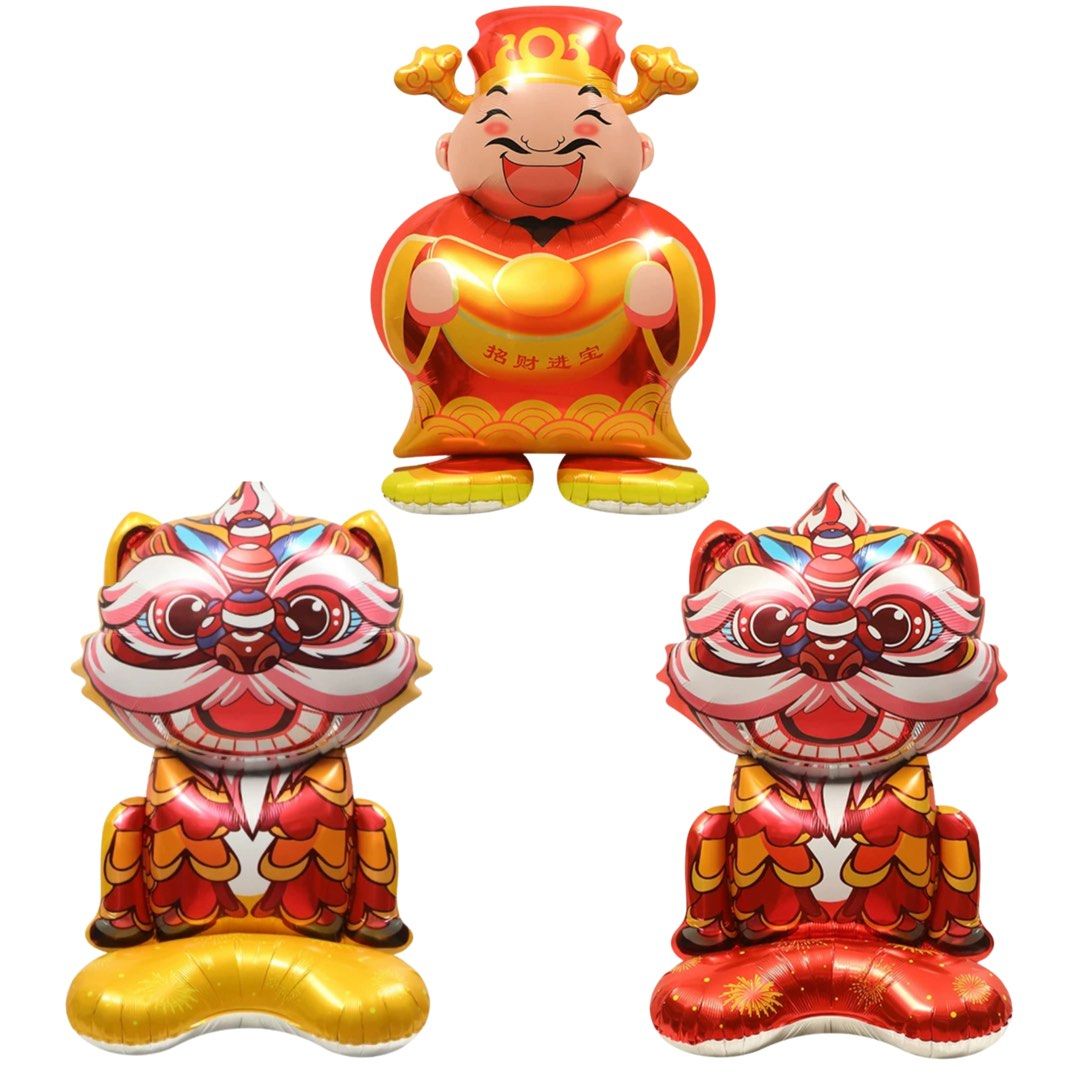 Giant Standing CNY Foil Balloons Chinese New Year Decorations / 龙年 ...