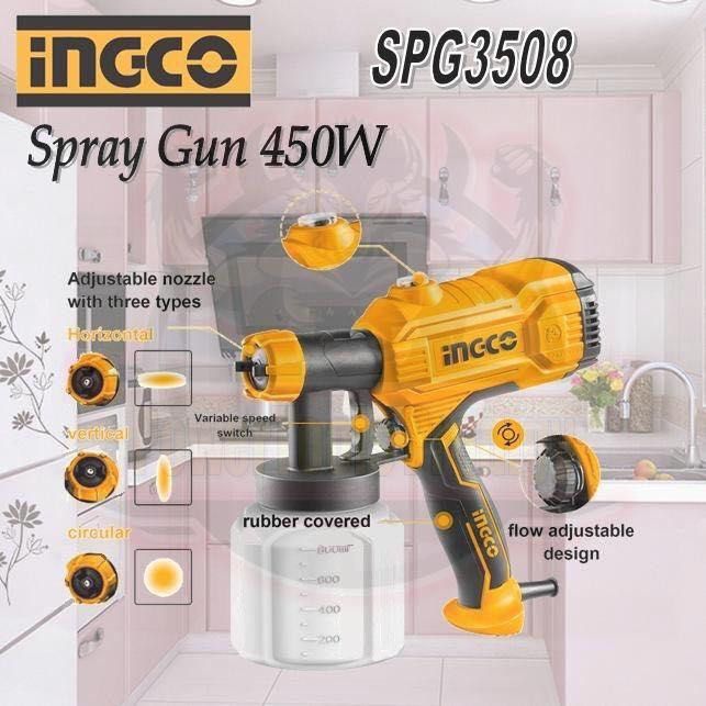 INGCO SPG3508 PAINT SPRAY GUN, Furniture & Home Living, Home Improvement & Organisation, Home ...