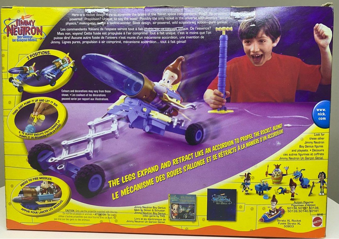 Jimmy Neutron Air Rocket Mattel 2001 Nickelodeon, Hobbies & Toys, Toys ...
