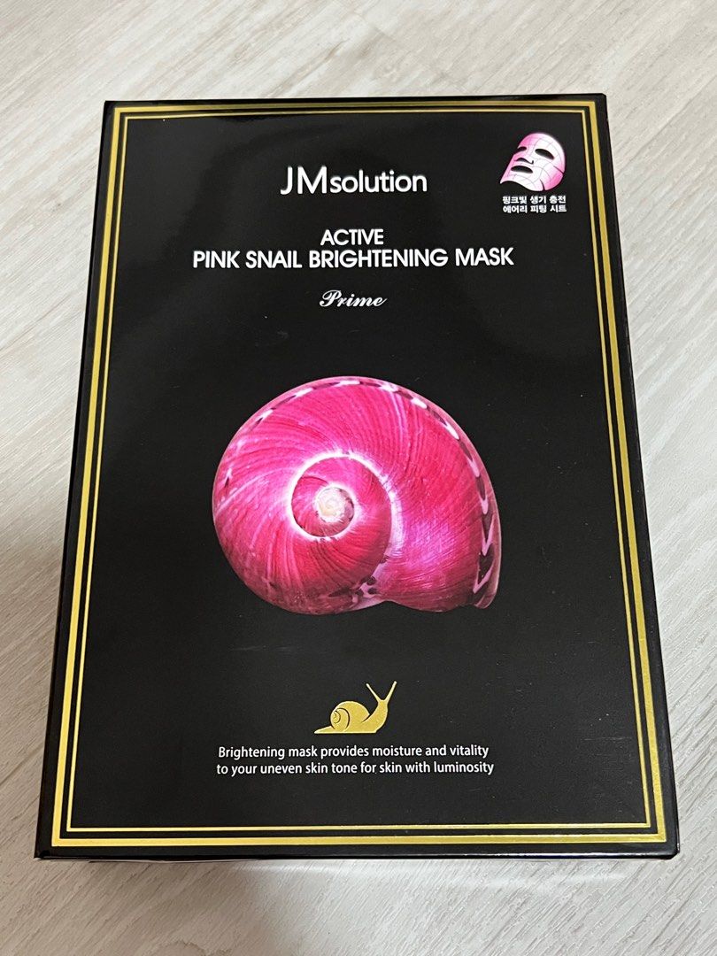 JM solution pink snail brightening mask, Beauty & Personal Care, Face ...