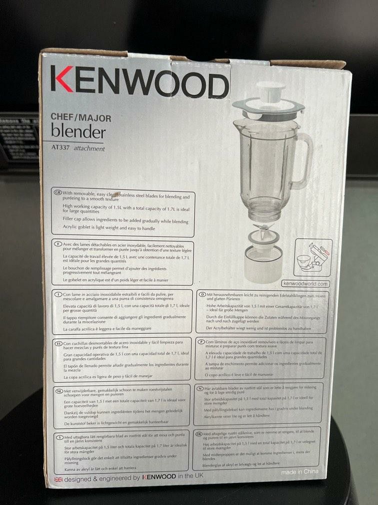Kenwood Chef / Major Blender Attachment AT337 1.5L, TV & Home ...
