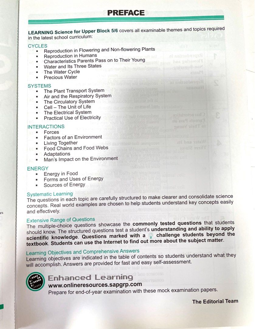 Learning Science for Upper block 5/6 PSLE, Hobbies & Toys, Books ...