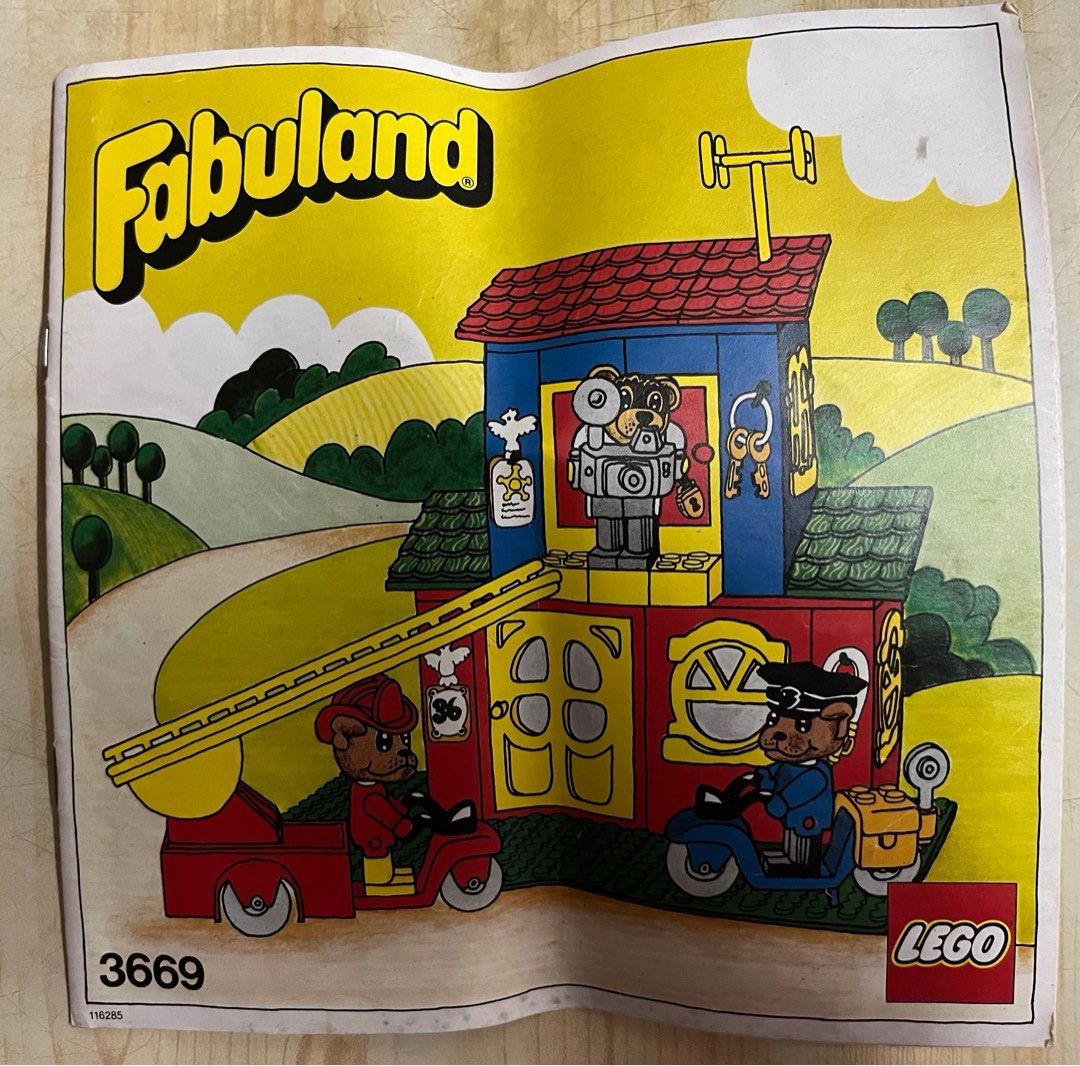 Lego Fabuland 3669, in 1982, fire and police station, Hobbies & Toys ...