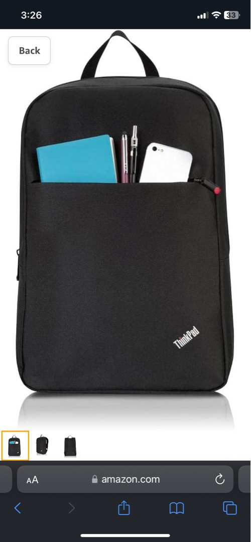 Lenovo Thinkpad Basic Laptop BackPack 15.6inch, Computers & Tech, Parts ...