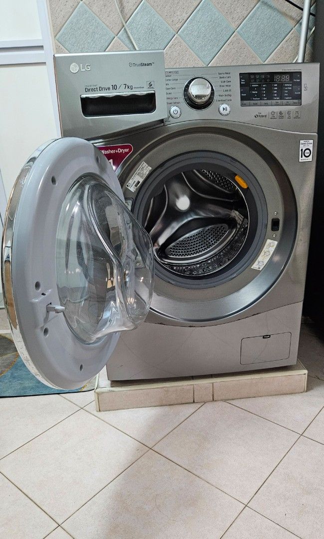 LG 10/7kg 2-in-1 Washer & Dryer - Washing Machine. Inverter Direct Drive Front Load F1410DPRE ...