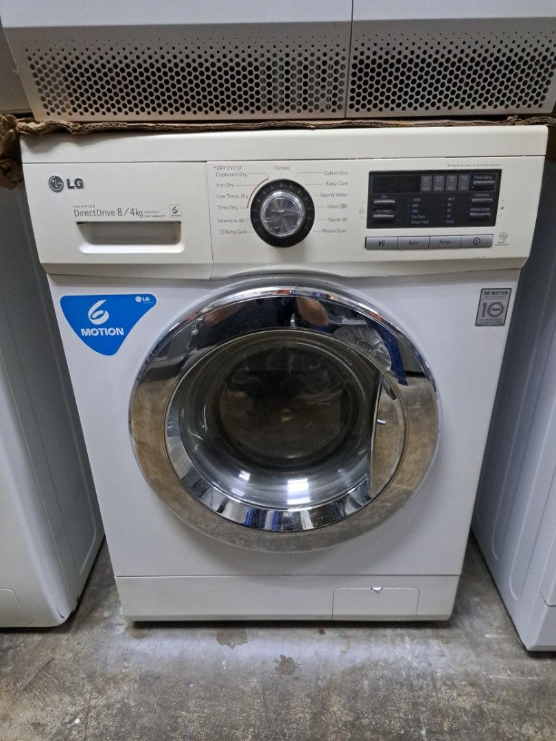 Lg 8kg/4kg front load Washing Machine washer dryer 3 ticks inverter ...