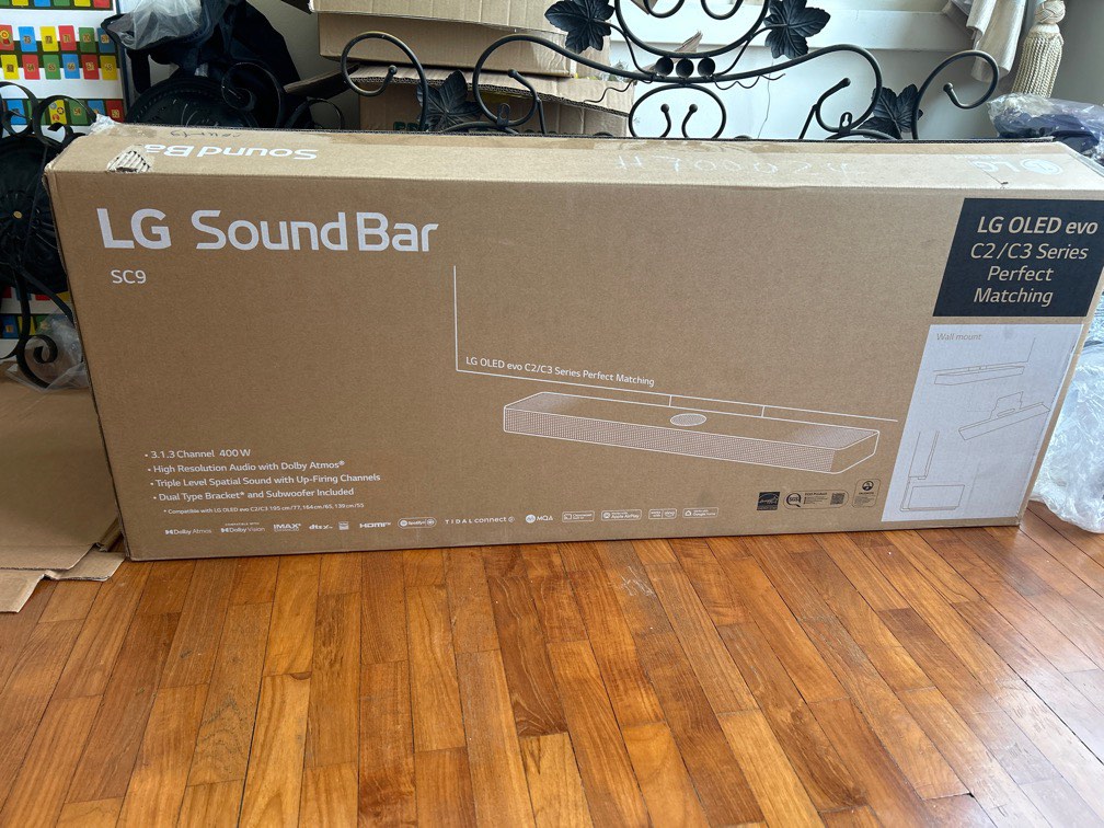 LG TV sound bar box with paddings, TV & Home Appliances, TV ...