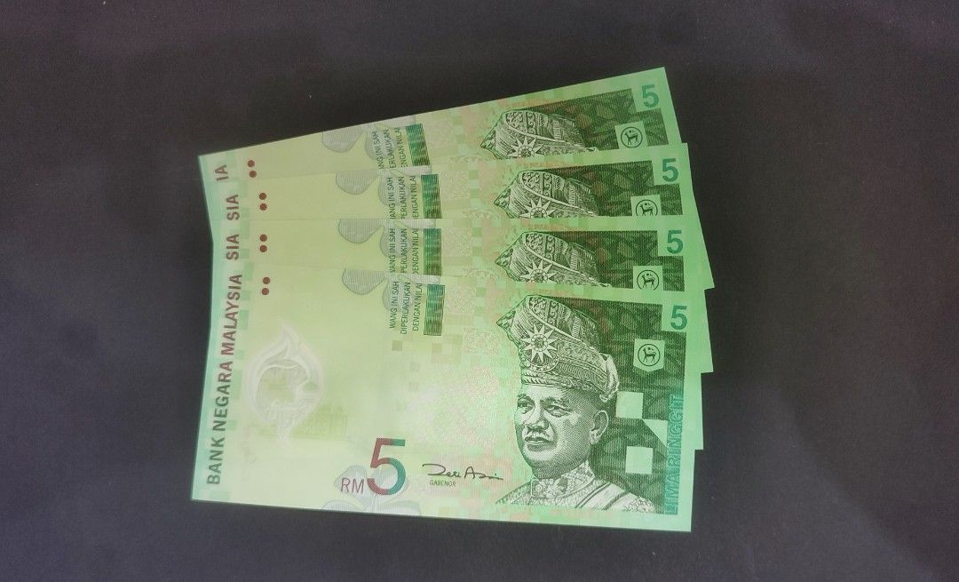 Malaysia RM5 ( 11th ) Polymer 4 Pieces R/N Banknotes, Hobbies & Toys ...