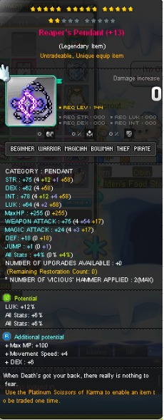 Maplesea Aquila 17* L/E Reaper Pendant, Video Gaming, Gaming ...