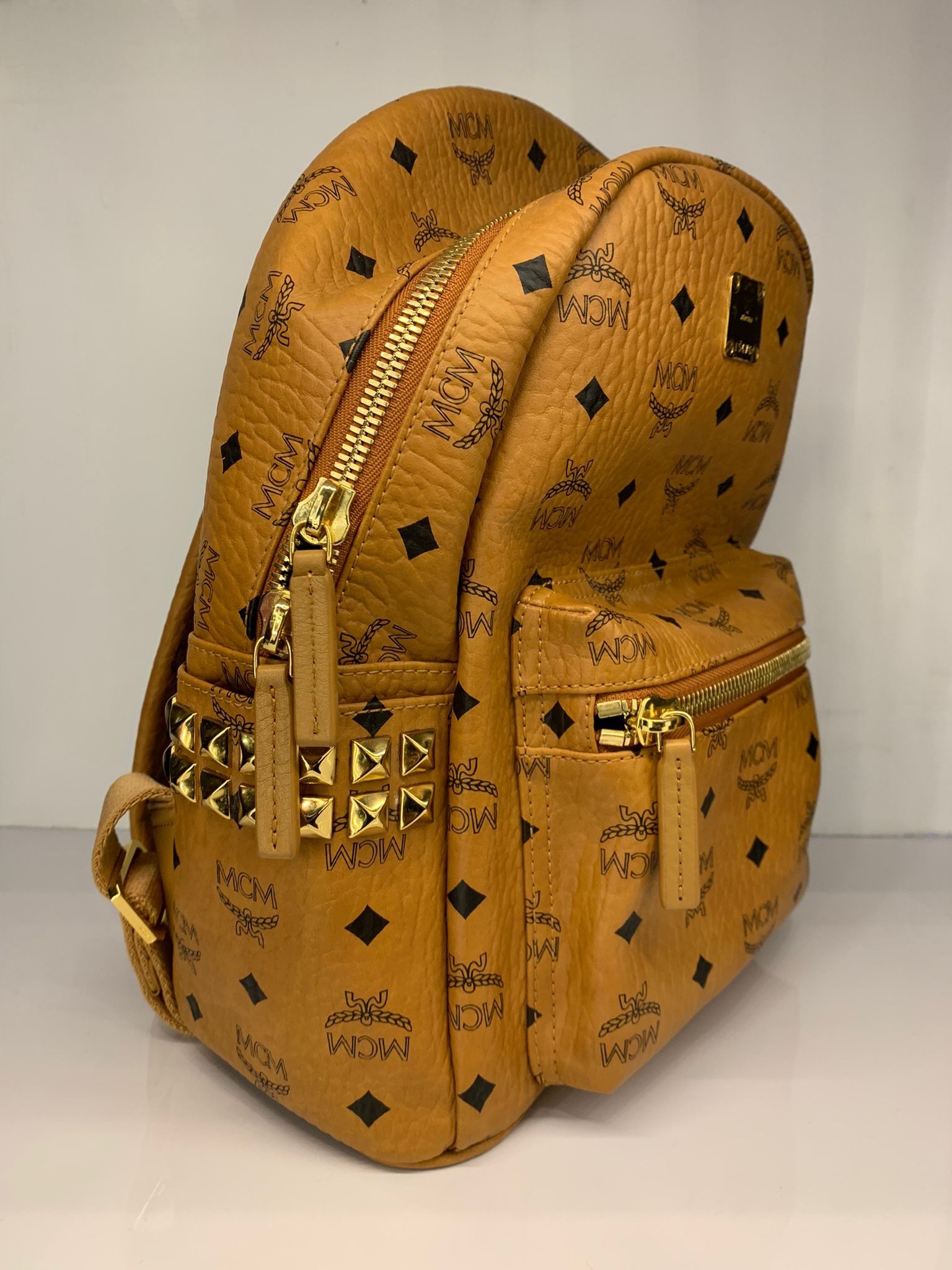 MCM Stark Small Backpack with Side Studs Model MMK 5SVE37 CO001, Luxury ...