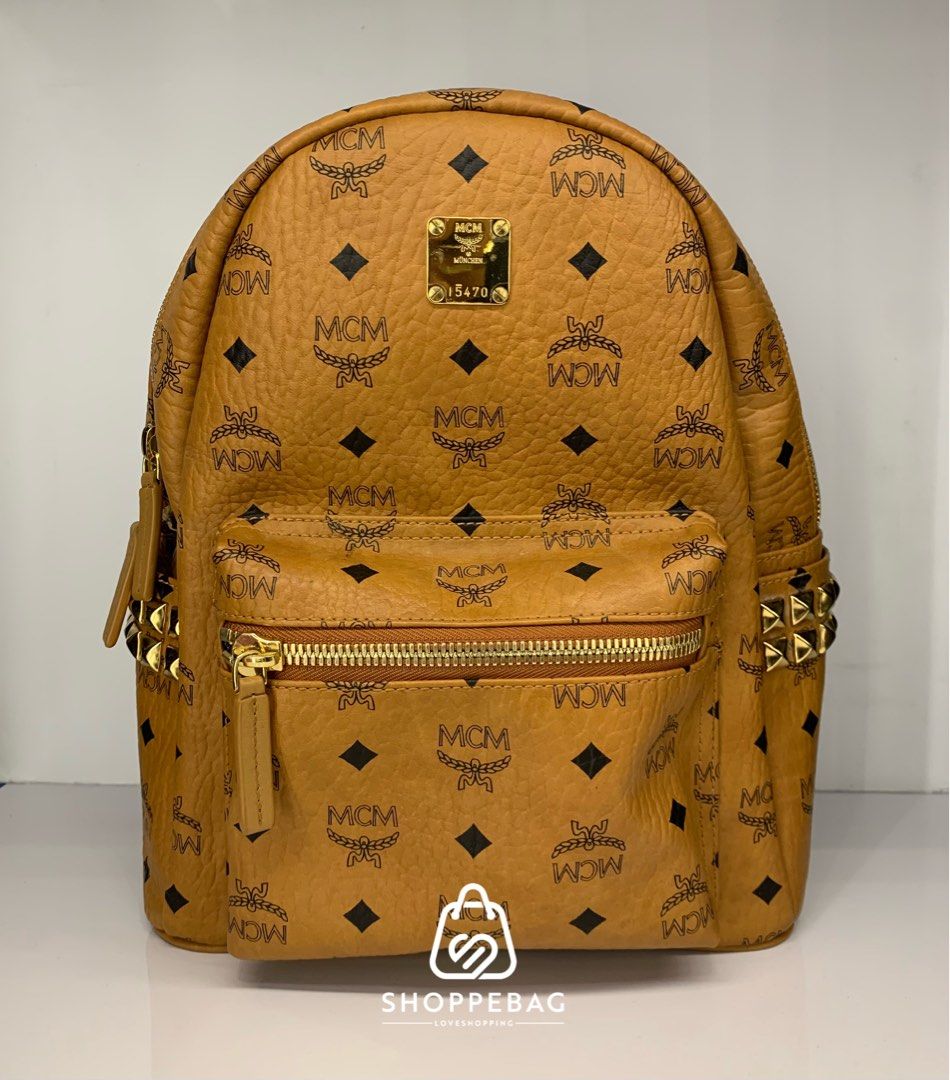 MCM Stark Small Backpack with Side Studs Model MMK 5SVE37 CO001, Luxury ...