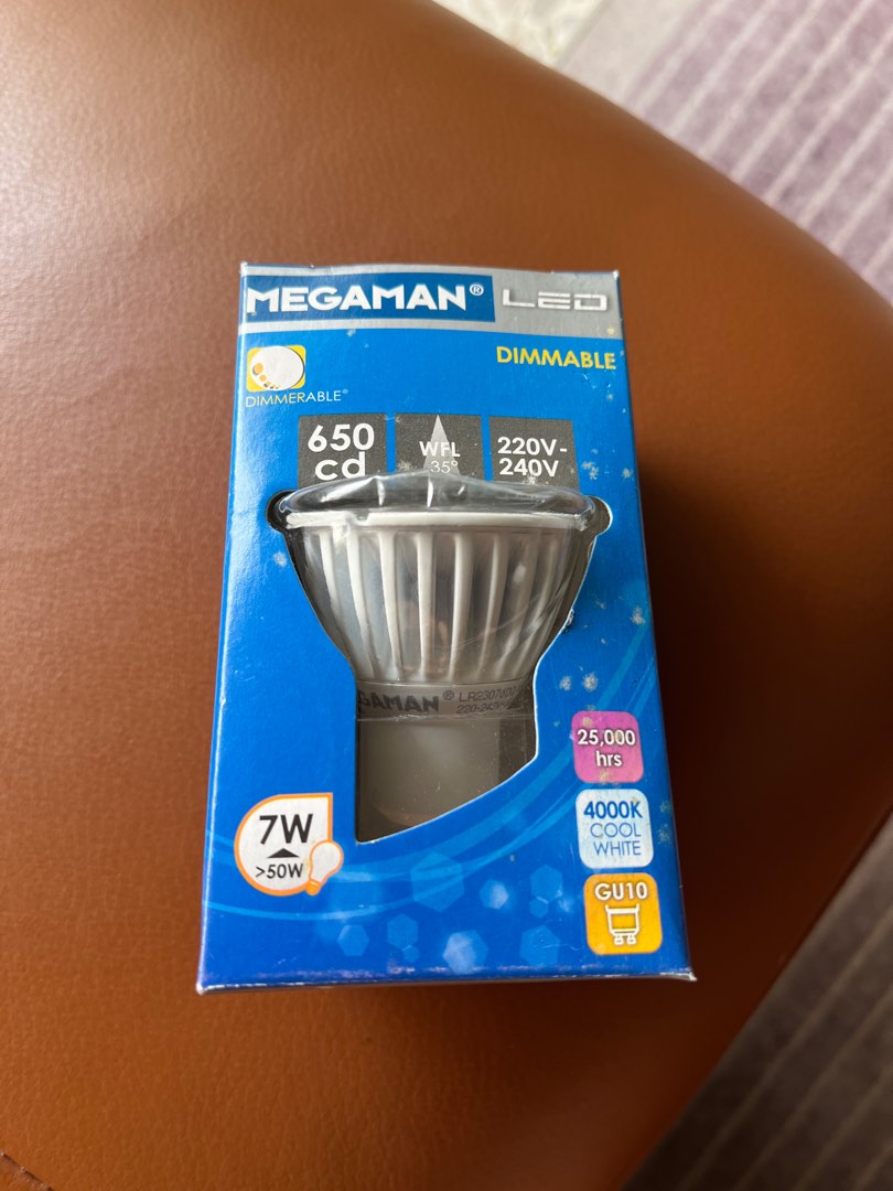 Megaman LED GU10 Dimmable Track Light Bulb Spotlight 7W 4000K Daylight ...