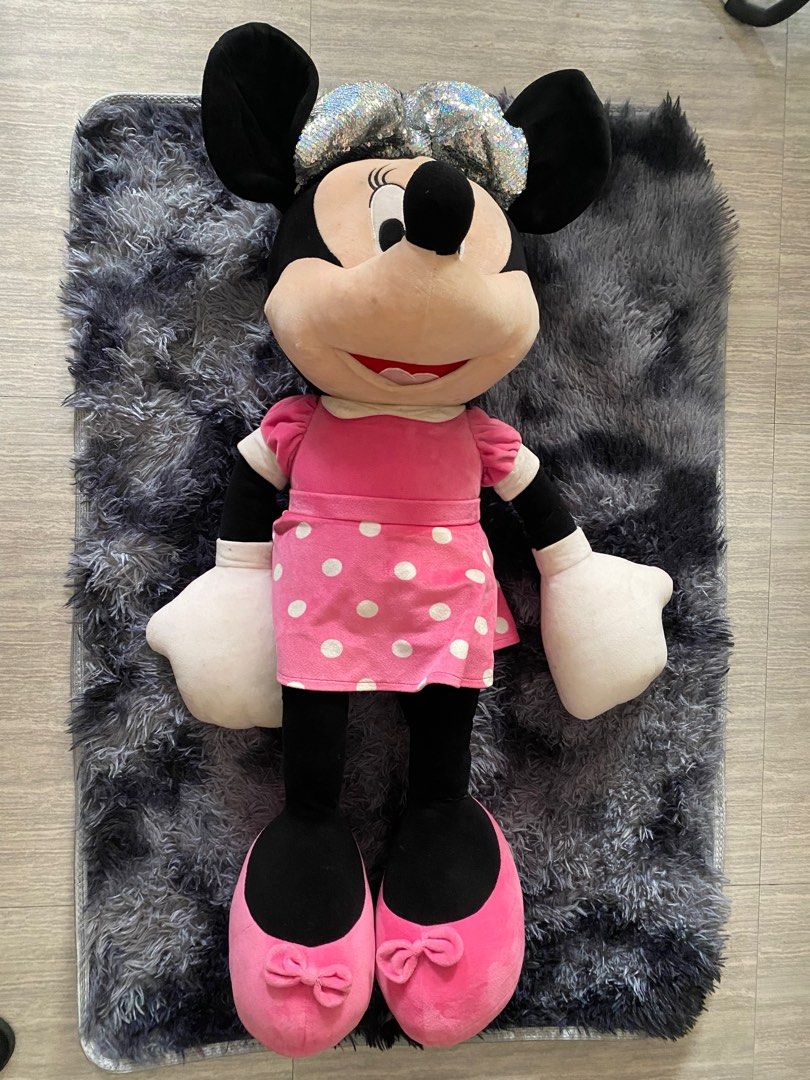 Minnie Mouse Pink Dress 39" Plush Doll Disney Mickey Friends - Pre ...
