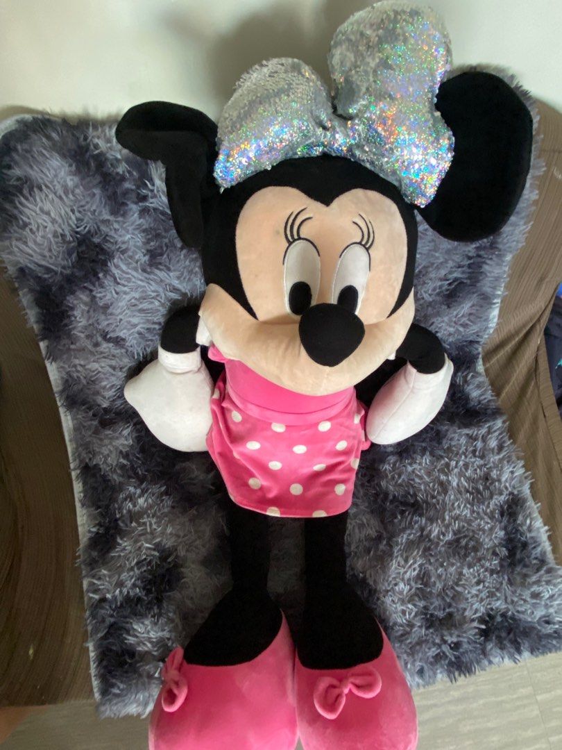 Minnie Mouse Pink Dress 39" Plush Doll Disney Mickey Friends - Pre ...