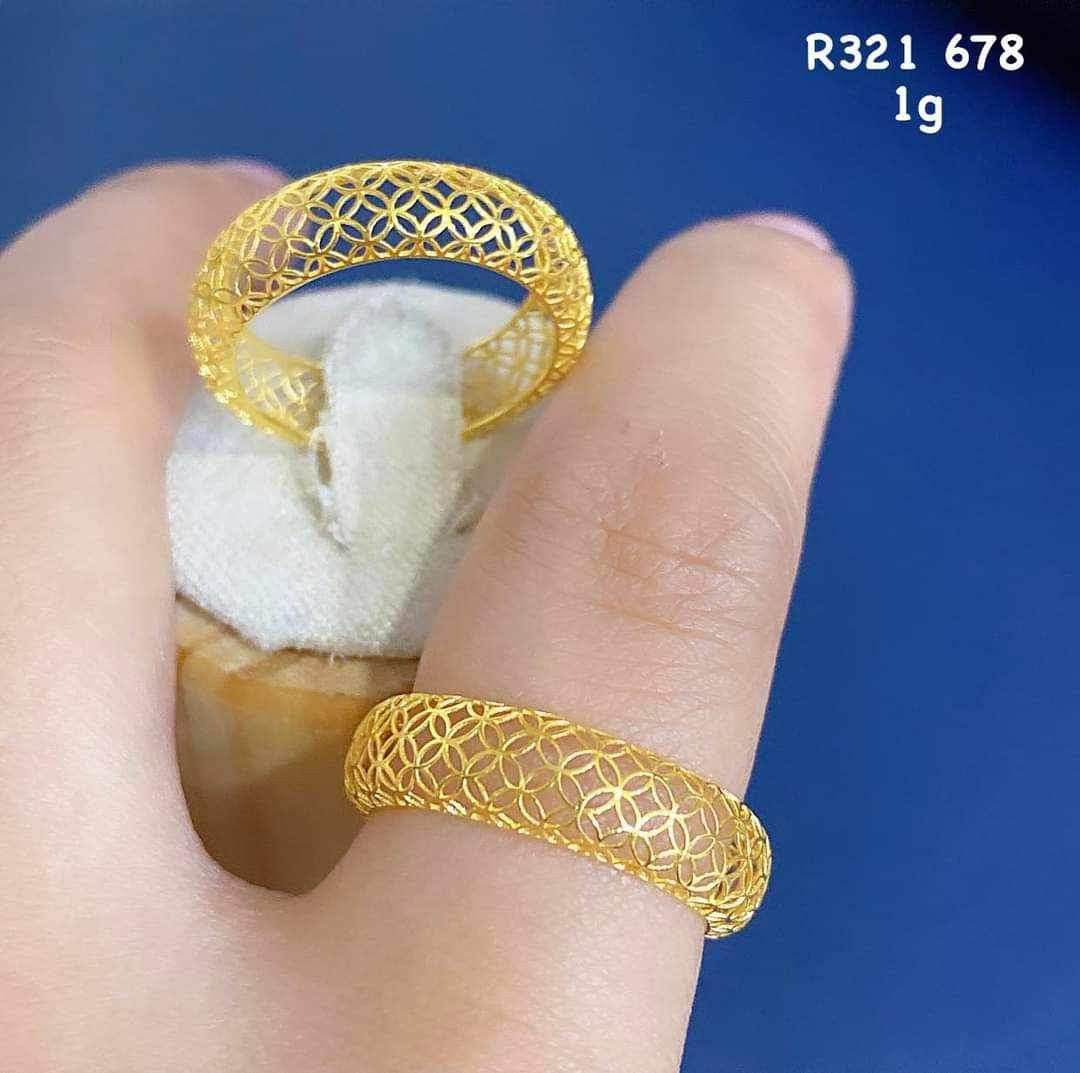 Money Catcher Ring Series 18Karat Saudi Gold , Women's Fashion, Jewelry ...