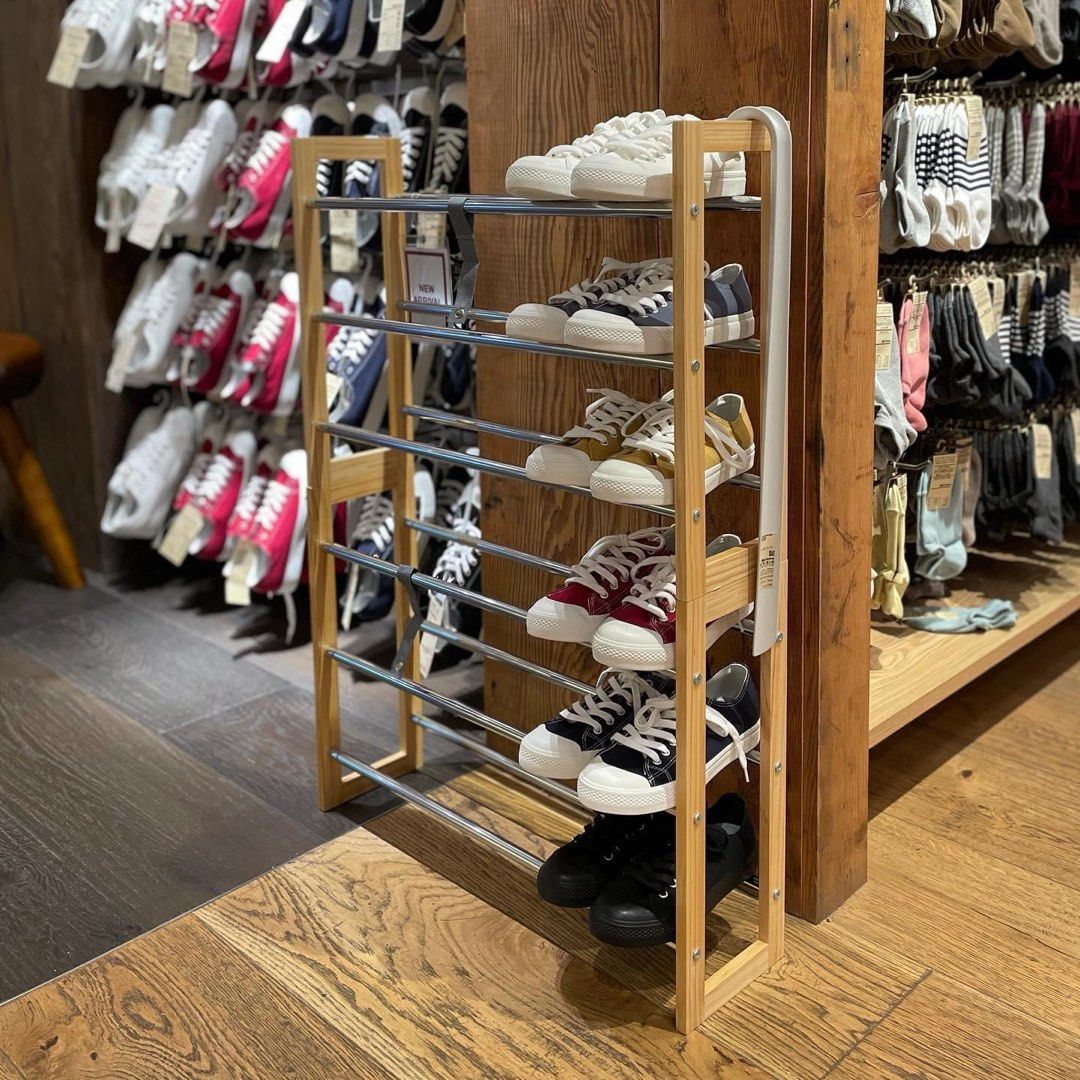 MUJI Telescopic shoe rack (3 tier), Furniture & Home Living, Furniture ...