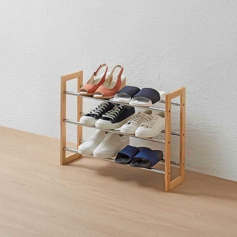 MUJI Telescopic shoe rack (3 tier), Furniture & Home Living, Furniture ...
