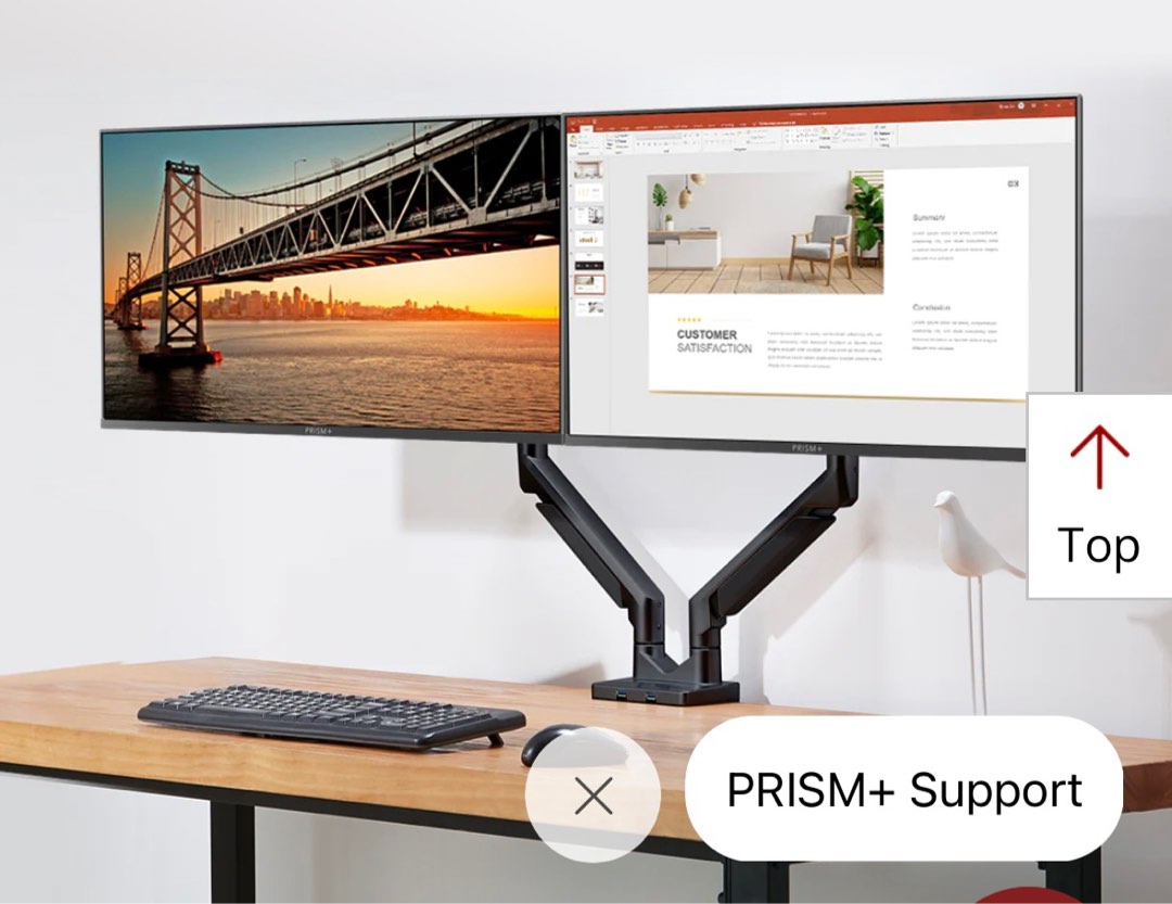 New condition Prism+ W270 monitor with Arc stealth monitor arm (1 only ...