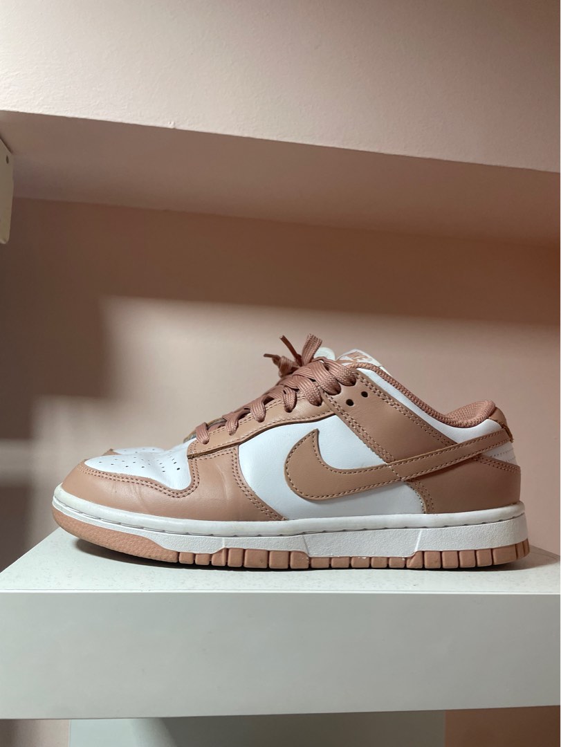 Nike Dunk Low Dusk Rose, Women's Fashion, Footwear, Sneakers on Carousell