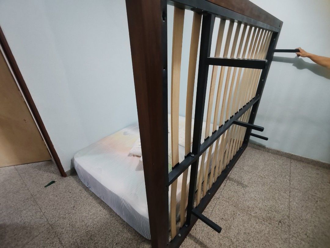 Noa sunset bed frame queen size, Furniture & Home Living, Furniture ...