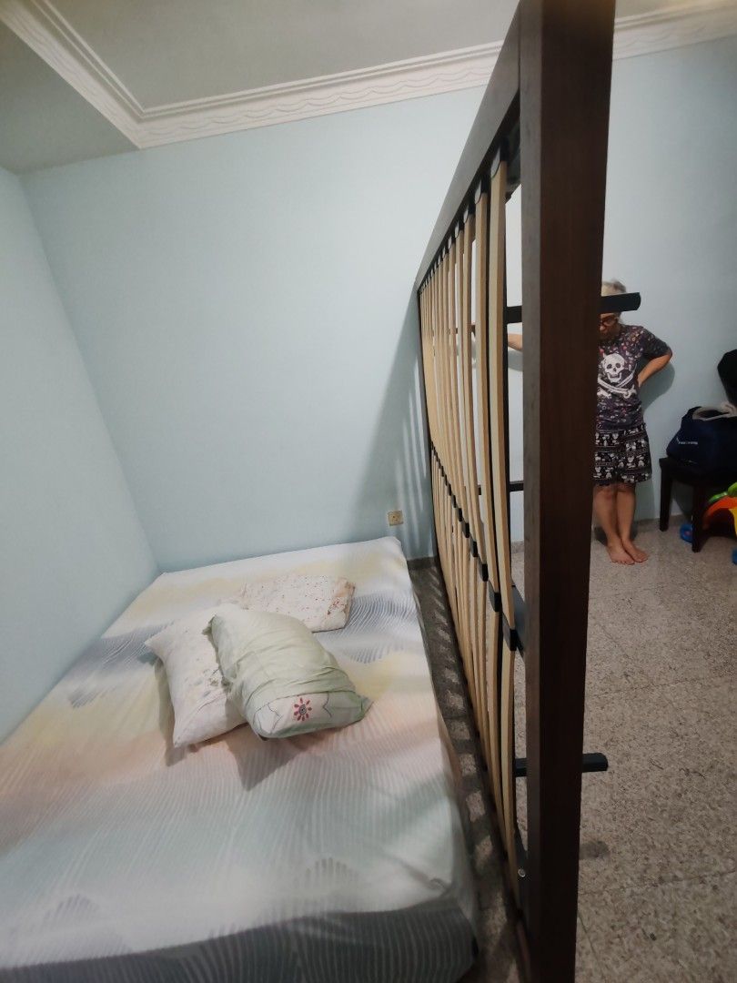 Noa sunset bed frame queen size, Furniture & Home Living, Furniture ...