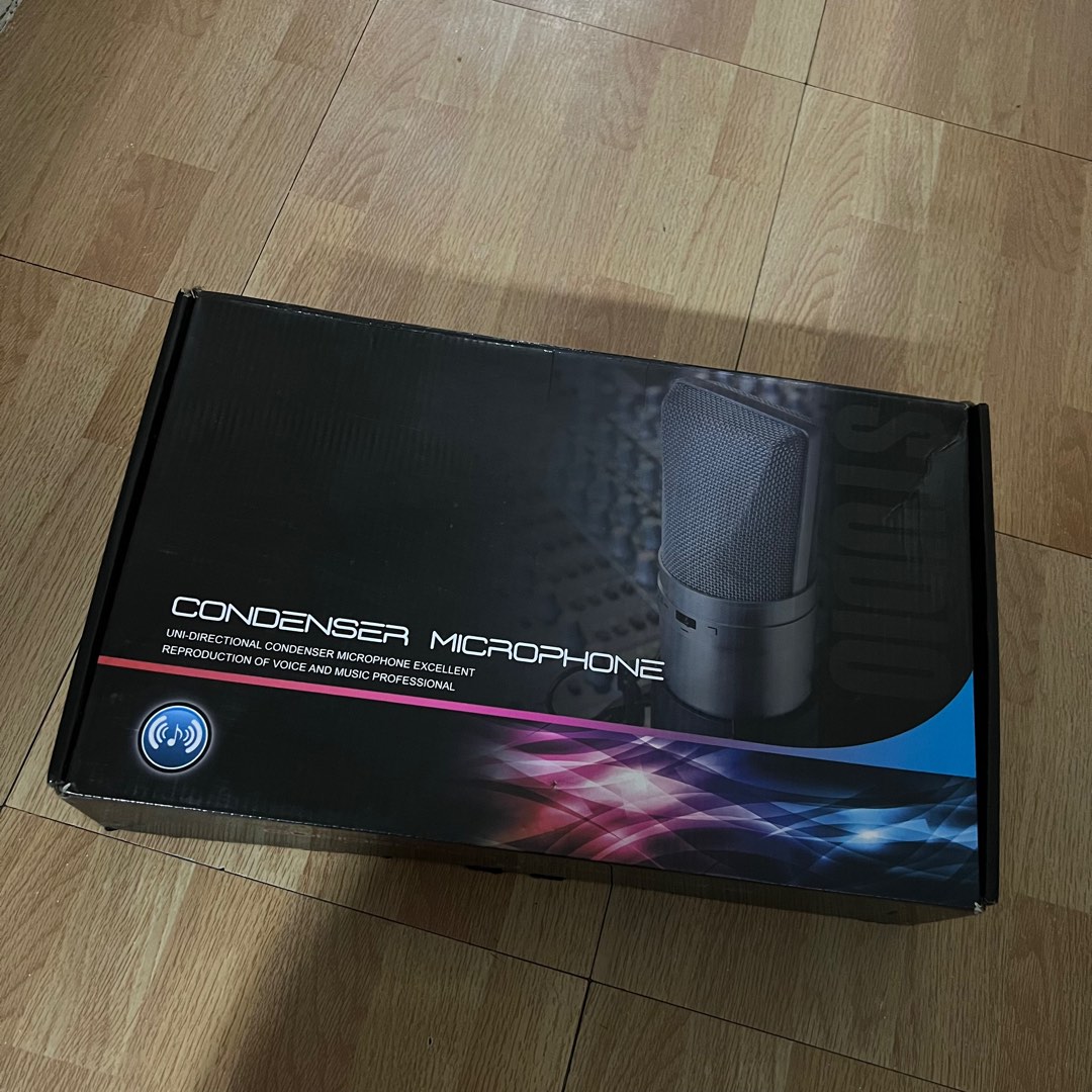 Original condenser set recording. Audio table stand microphone BM-800 ...