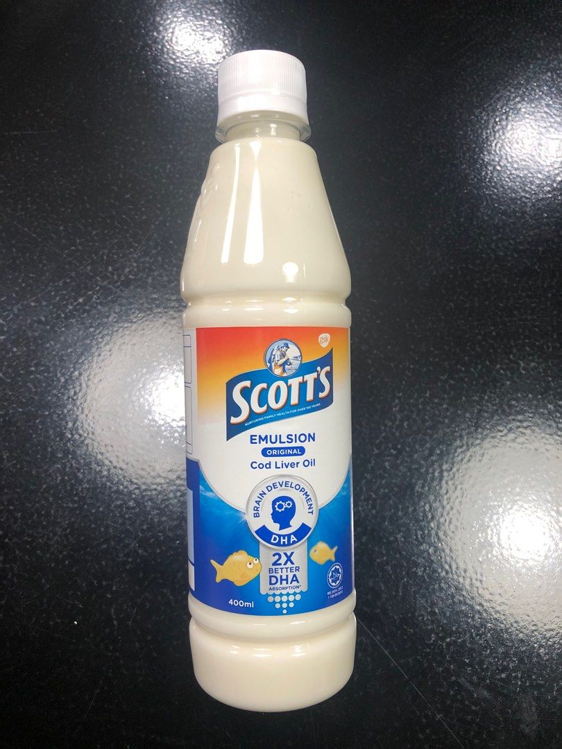 Original Scott’s Emulsion Cod Liver Oil, Health & Nutrition, Health ...
