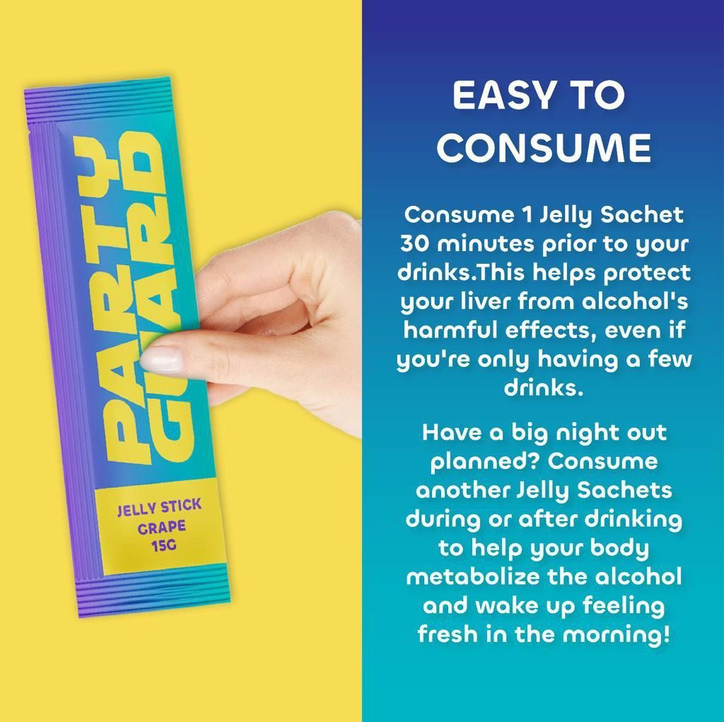 Party Guard Hangover Jelly, Health & Nutrition, Health Supplements ...
