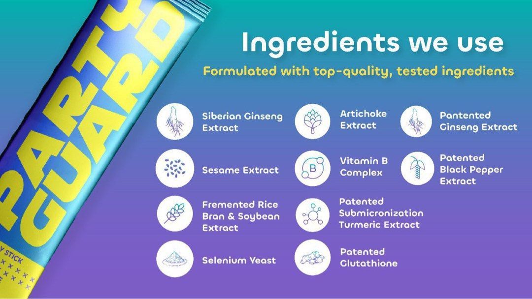 Party Guard Hangover Jelly, Health & Nutrition, Health Supplements ...