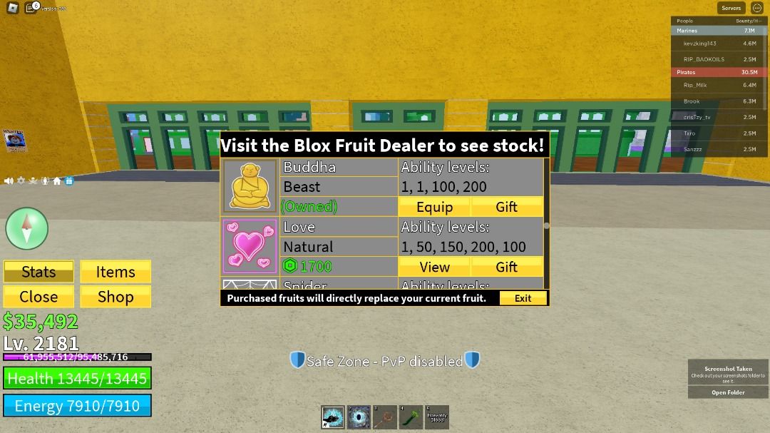 Perm Mammoth, Buddha, Portal, Light, Sound, Dark Blade Blox Fruit and ...