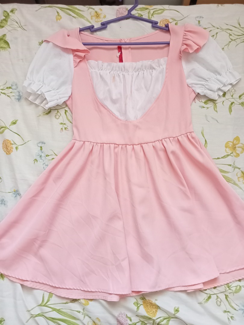 Pink Maid Dress, Women's Fashion, Dresses & Sets, Dresses on Carousell