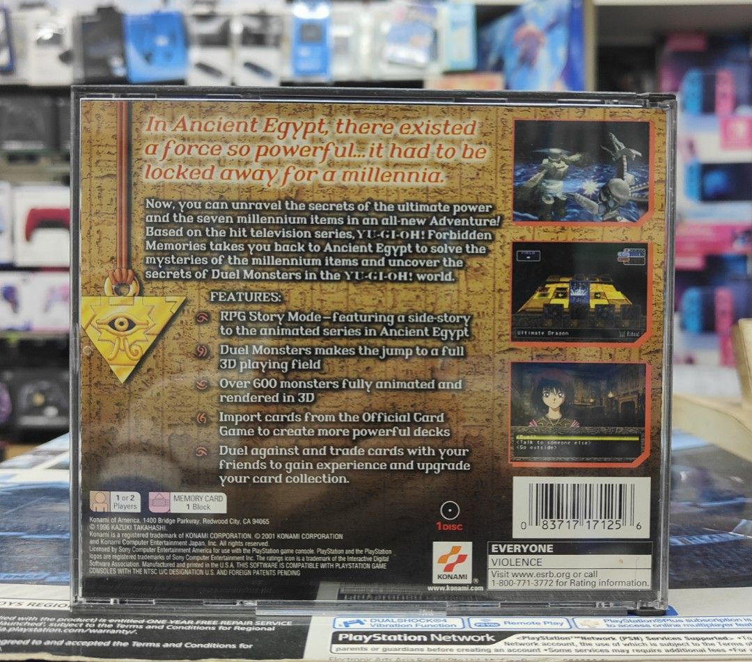 Playstation PS1 Yu-Gi-Oh Forbidden Memories, Video Gaming, Video Games ...