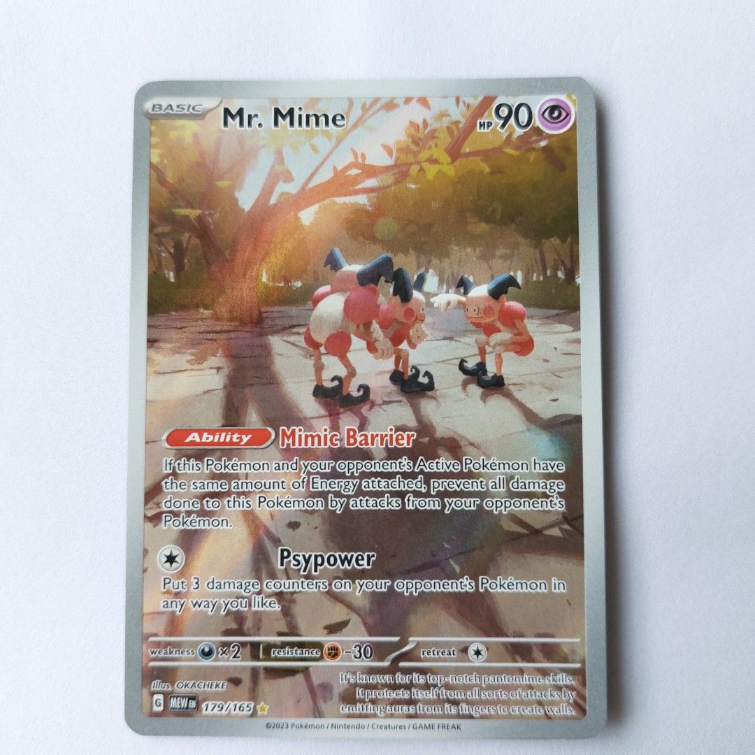 Pokemon Card Mr. Mime - 179/165 - SV: Scarlet and Violet 151 (MEW ...
