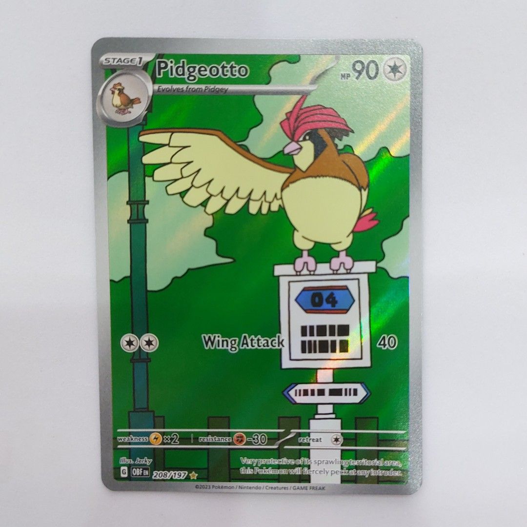Pokemon Card Pidgeotto - 208/197 - SV03: Obsidian Flames (SV03 ...