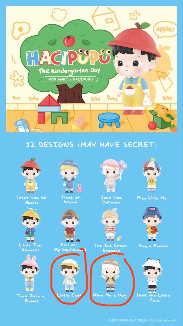 Pop Mart x Hachipupu (The Kindergarten Days Series) [Little Chef, Give ...