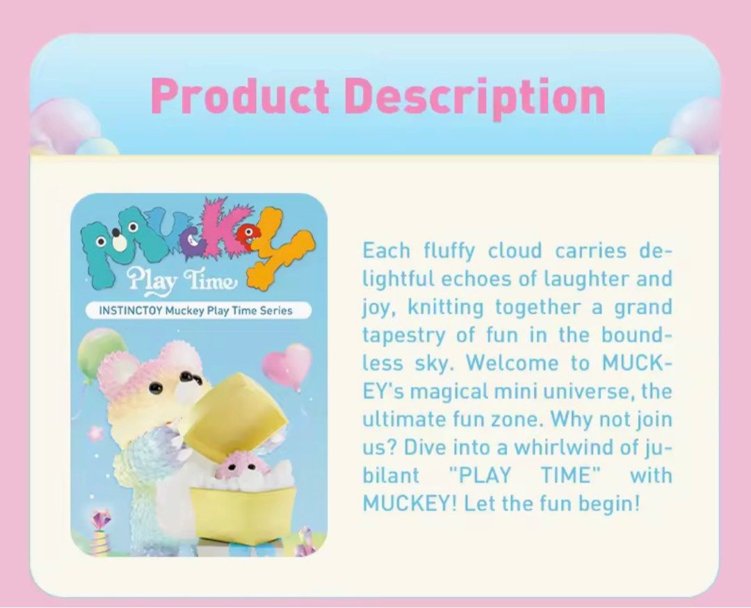 POPMART Instinctoy Muckey Play Time Series - Blowing Bubbles, Hobbies ...