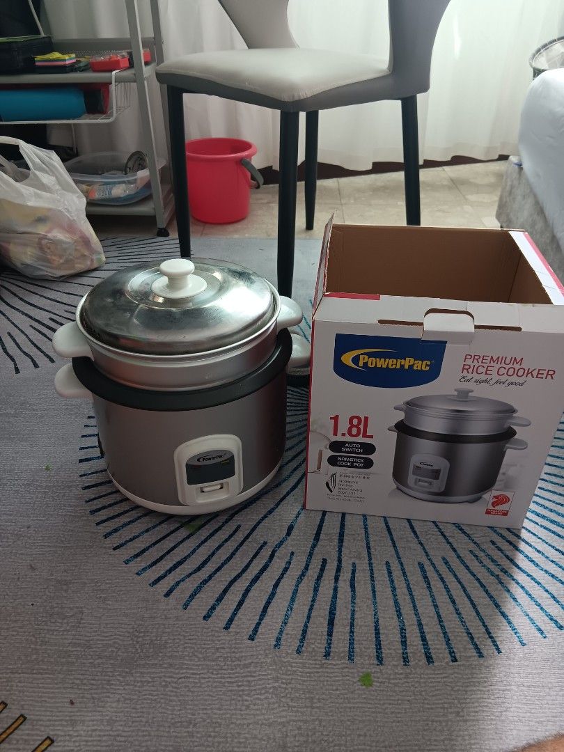 PowerPac Rice cooker 1.8L, TV & Home Appliances, Kitchen Appliances ...