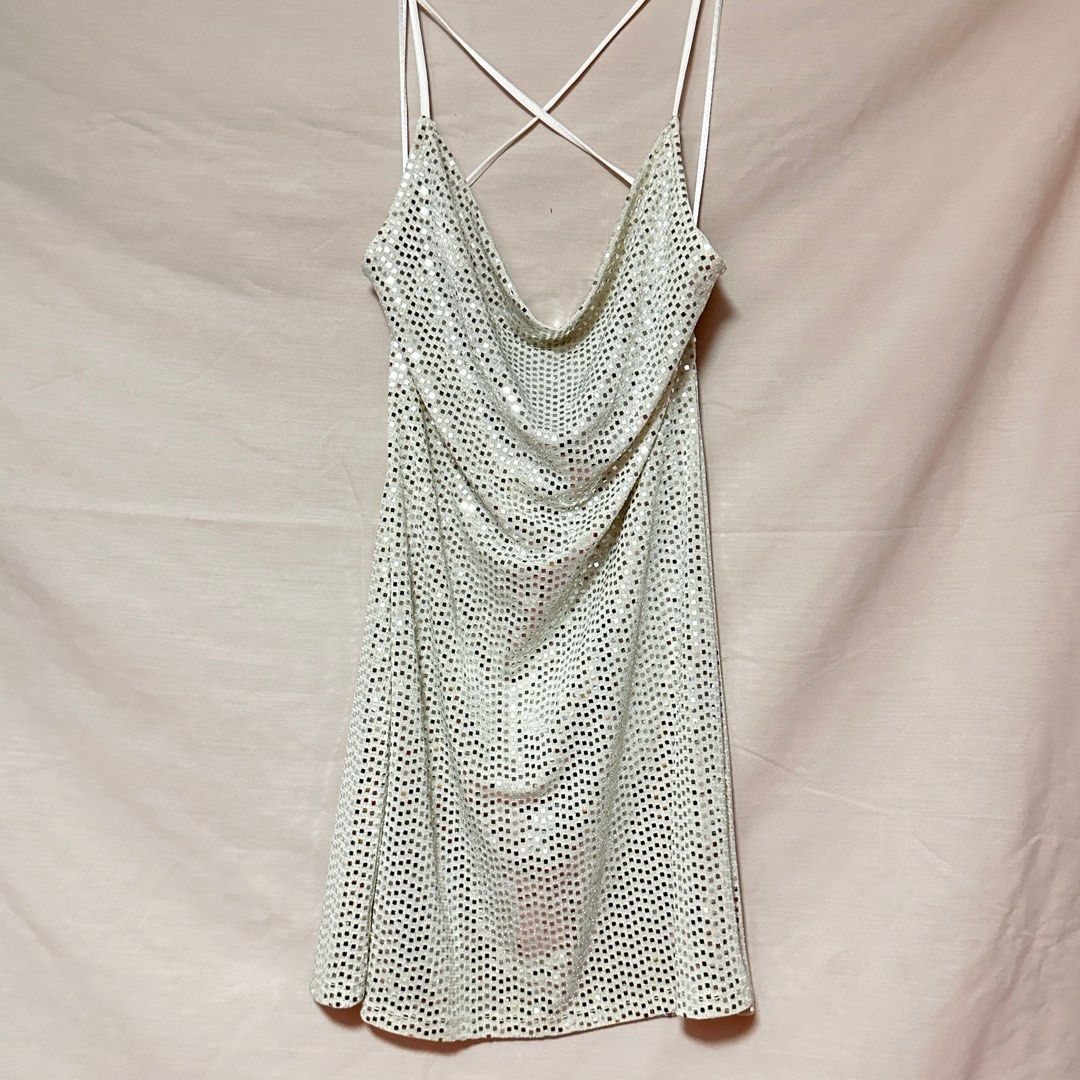 [PRE-LOVED] H&M Fancy Shiny Cocktail Dress, Women's Fashion, Dresses ...