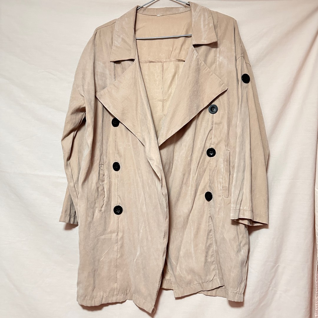 [PRE-LOVED Nude Semi Coat, Women's Fashion, Coats, Jackets and ...