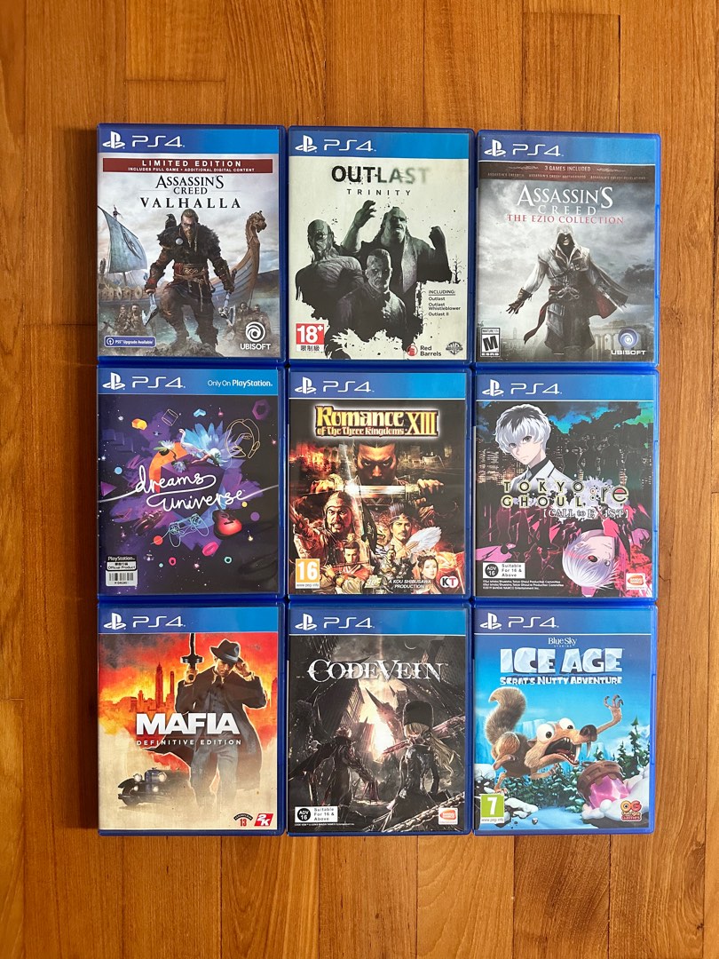 PS4 game Assassin’s Creed Valhalla / Outlast Trinity / Assassin’s Creed ...