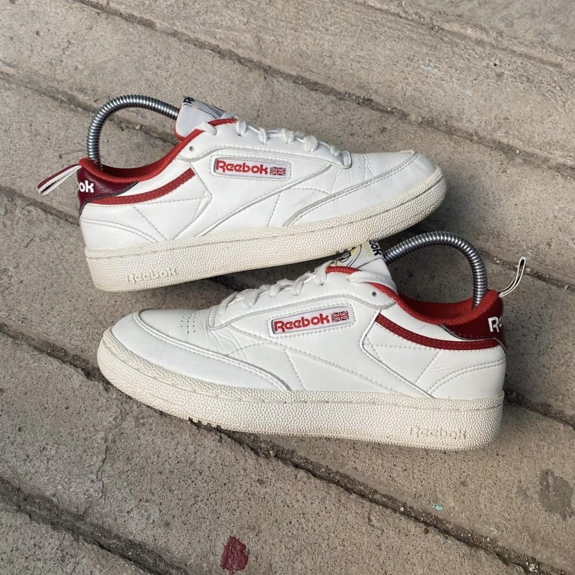 REEBOK CLUB C CLASSIC RED, Women's Fashion, Footwear, Sneakers on Carousell